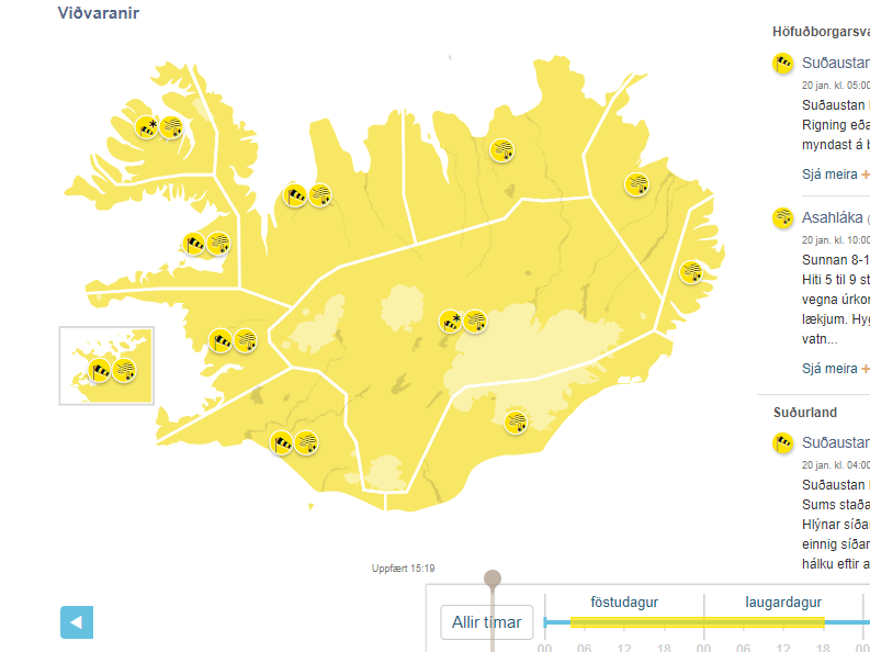 Óveðrið að skella á og viðvaranir ganga í gildi ein af annarri - RÚV.is
